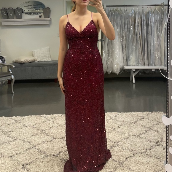 Scala | Dresses | Scala Red Wine Prom Dress | Poshmark